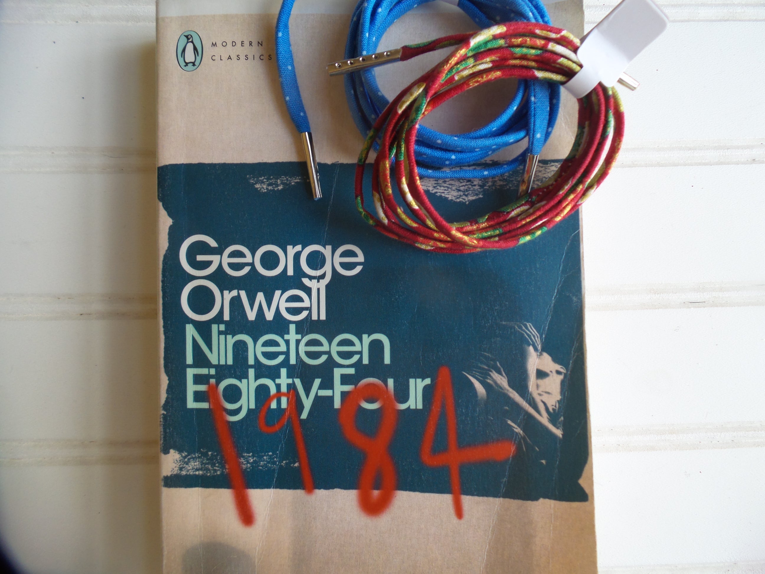 Shoelaces and 1984 book by George Orwell - Cute Laces
