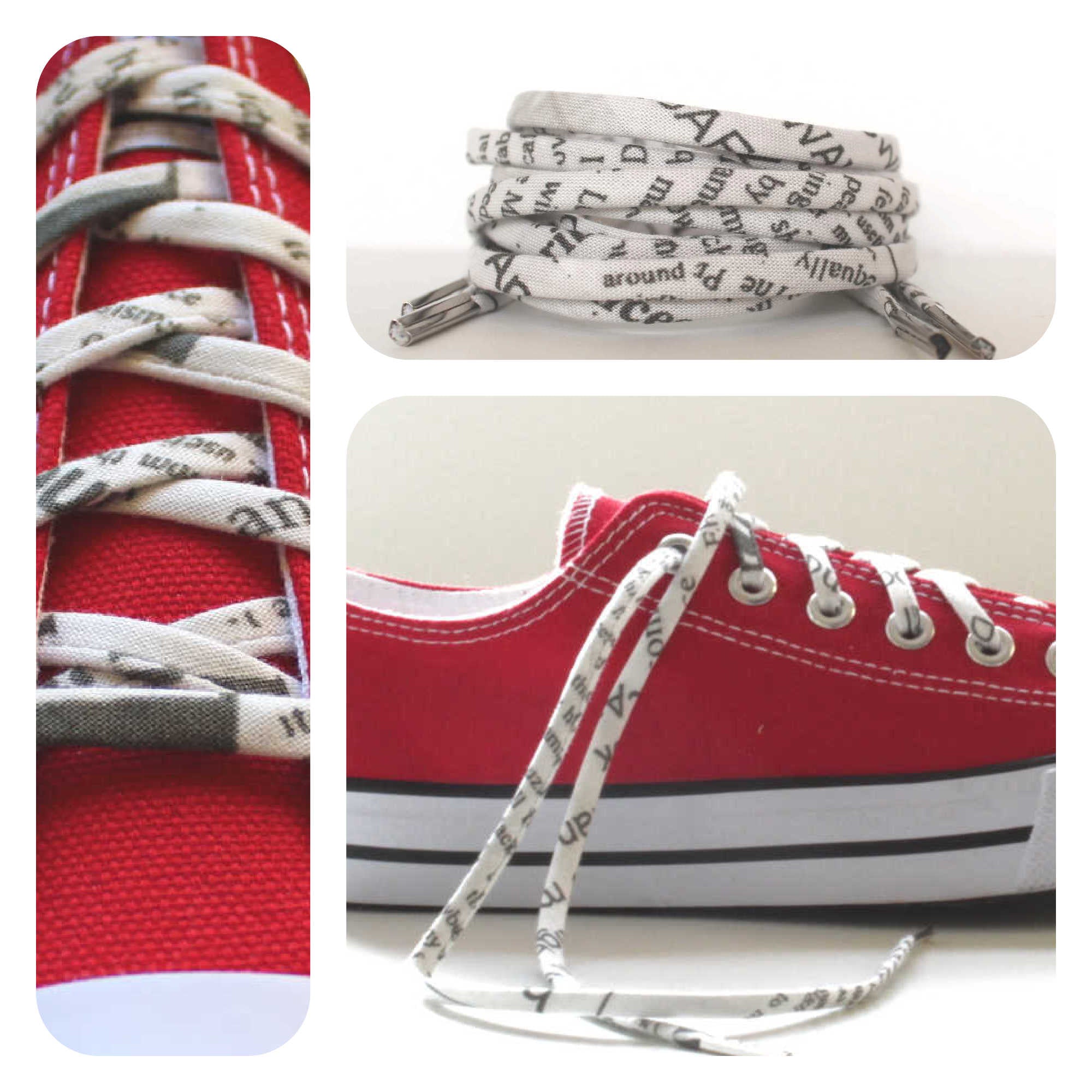 Shoelaces - Newspaper Print - - Swap out your shoelaces with Cute Laces ...